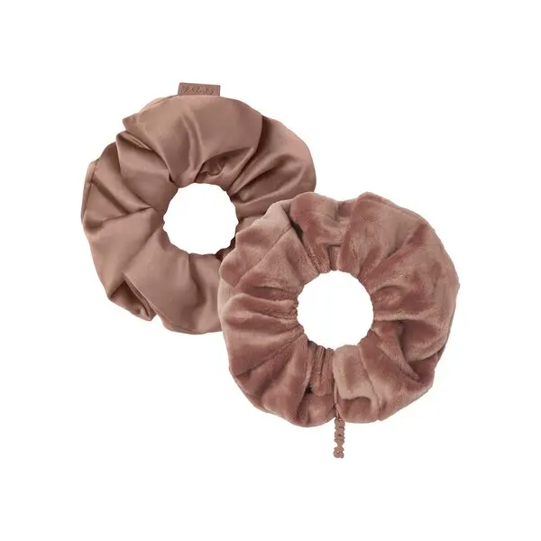 Skims Satin And Velour Scrunchie 2-Pack - Sienna | Editorialist display picture 1