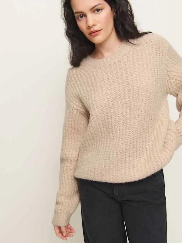 REFORMATION Spence Scarf Sweater