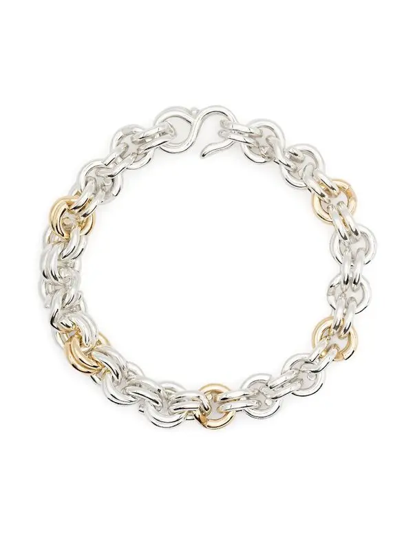 OUIE 14k Yellow Gold And Sterling Bracelet - Silver