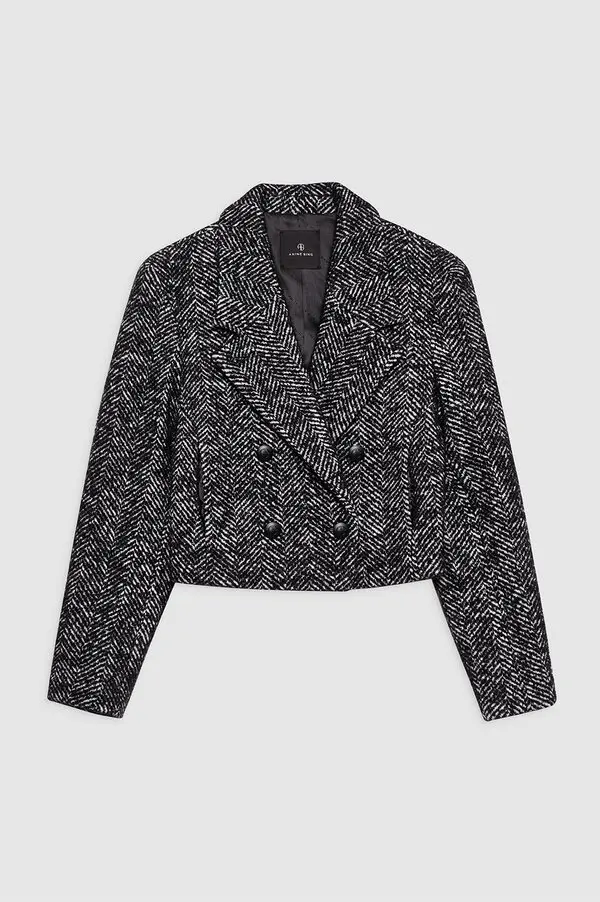 ANINE BING Vienna Herringbone Blazer