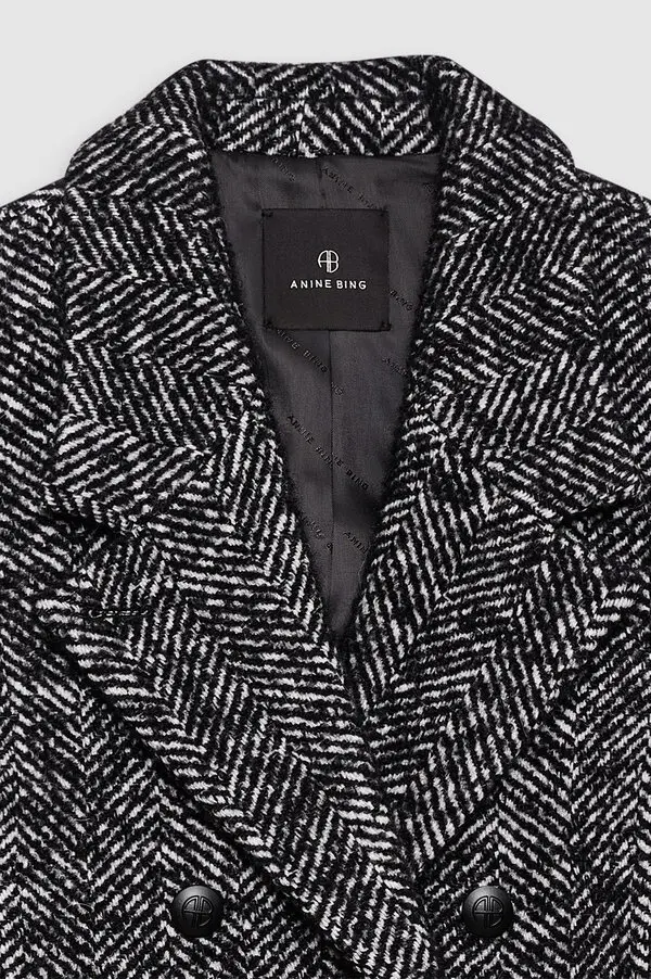 ANINE BING Vienna Herringbone Blazer