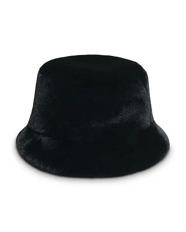 Apparis Amara Faux Fur Bucket Hat - Noir