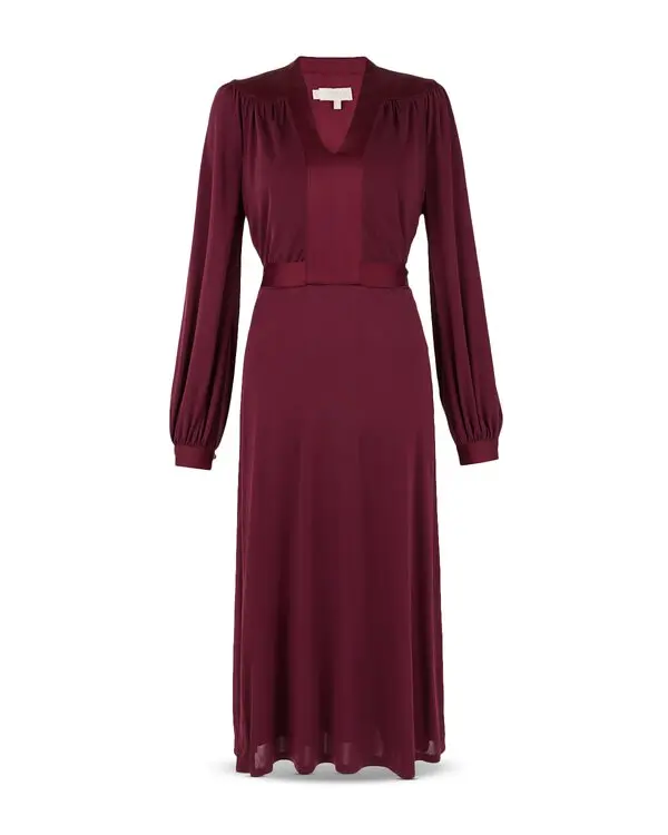 HOBBS LONDON Aida Blouson-sleeve Midi Dress