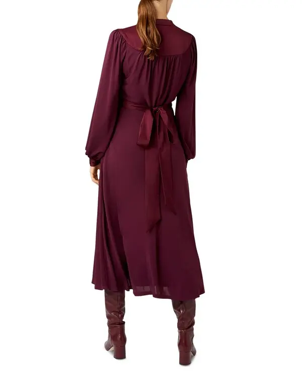 HOBBS LONDON Aida Blouson-sleeve Midi Dress