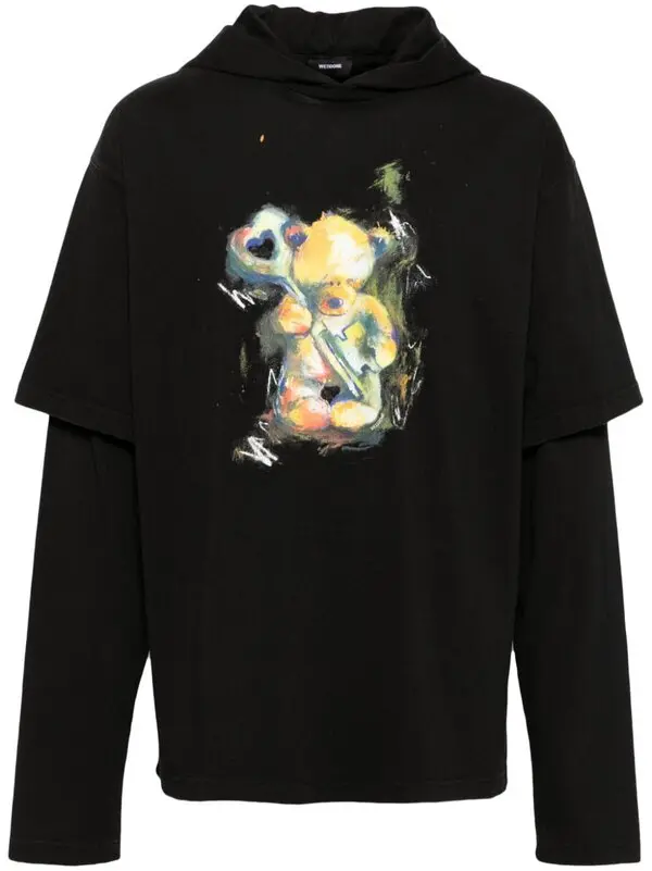 We11Done Teddy Bear Layered Hoodie