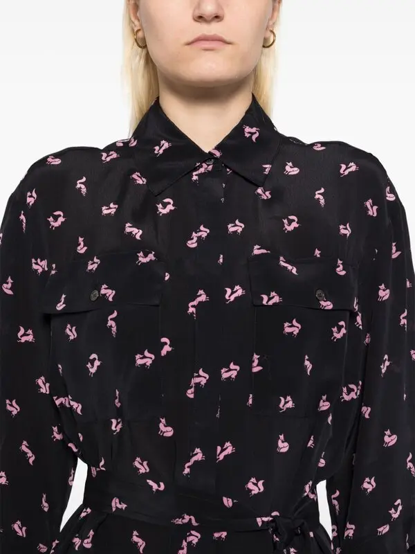 Maison Kitsuné Double Pocket Shirt Dress