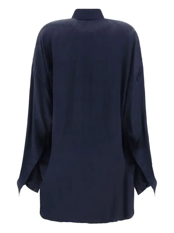 Balenciaga Logo-jacquard Shirt - Black