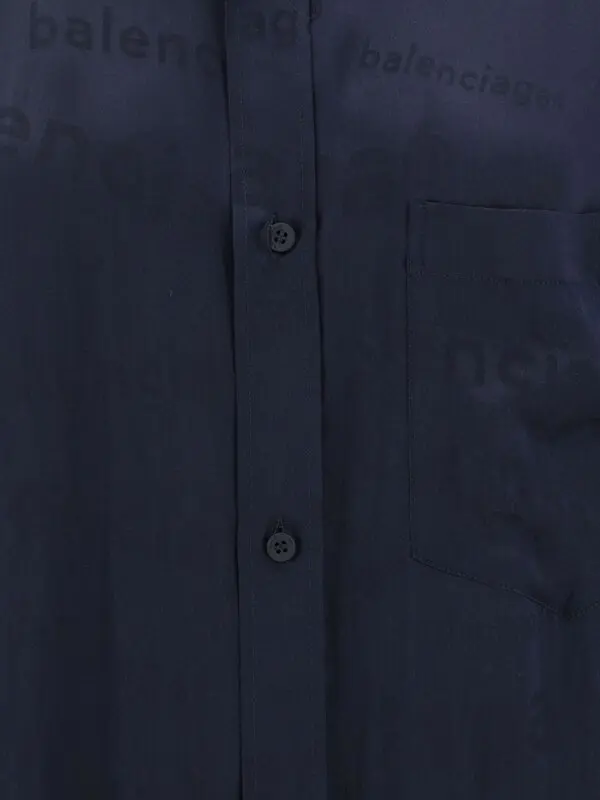 Balenciaga Logo-jacquard Shirt - Black