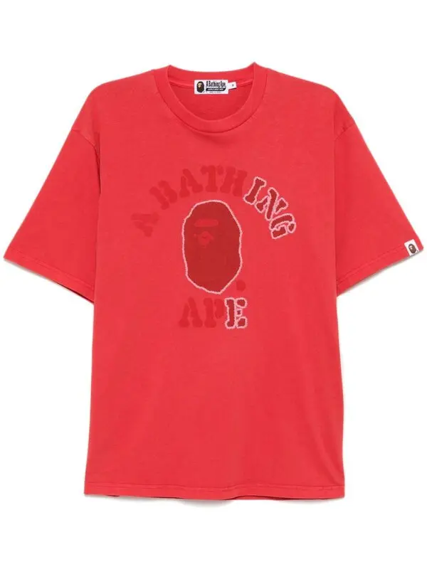 A BATHING APE Garment Dye College Relaxed Fit Tee