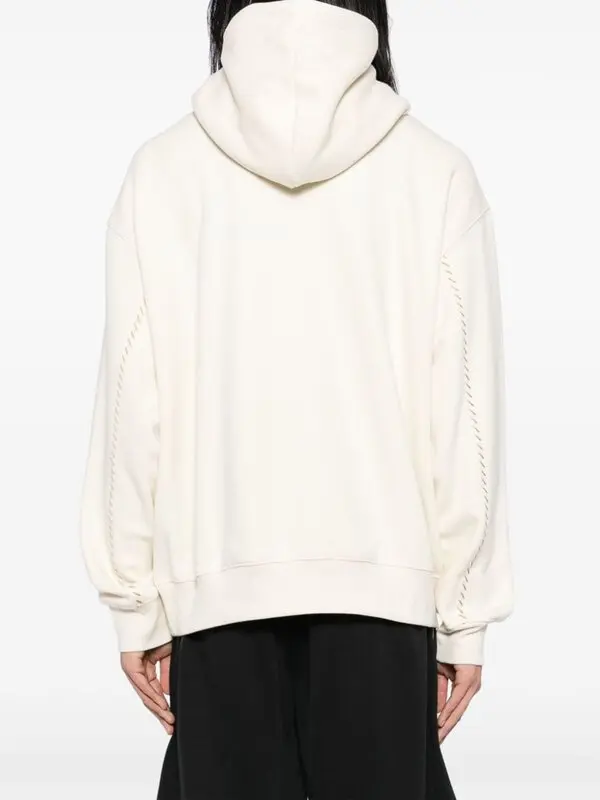 FIVE CM Hooded Sweatshirt With Faux-leather Trim