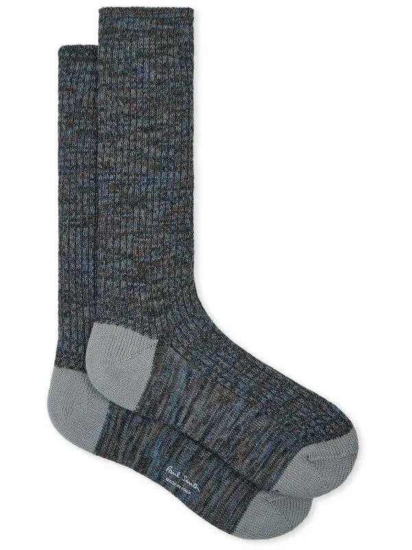 Paul Smith Rib-knit Ankle Socks - Grey