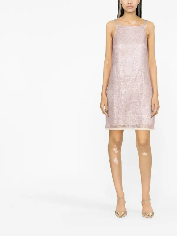 Prada Rhinestone-embellished Mesh Minidress