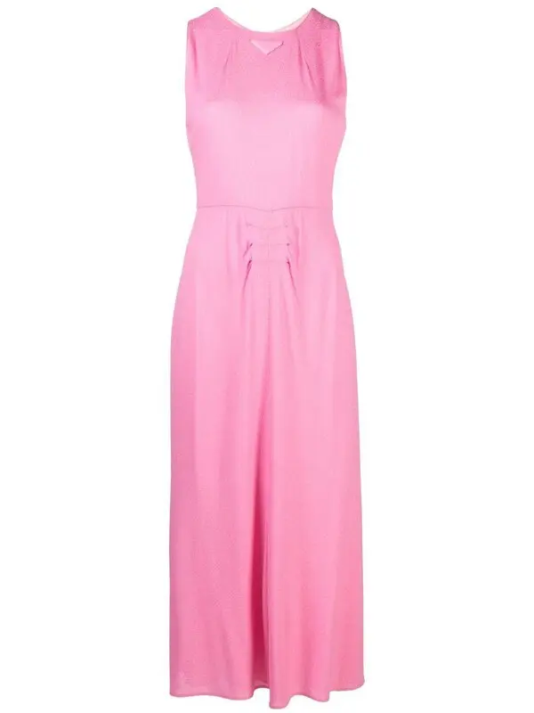 Prada Triangle Logo Maxi Dress