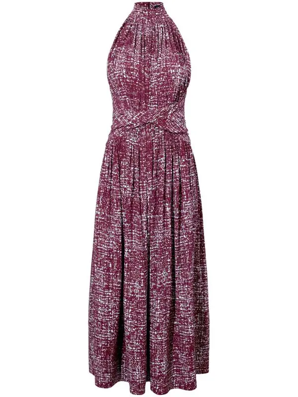Proenza Schouler Lola Halterneck Dress - Red