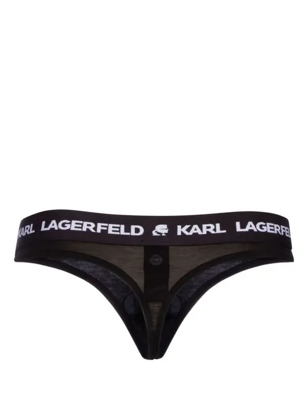 Karl Lagerfeld Logo-waistband Thong