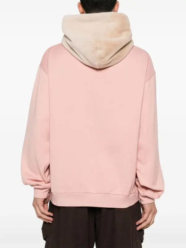 Marni Faux Fur-detailed Hoodie - Pink