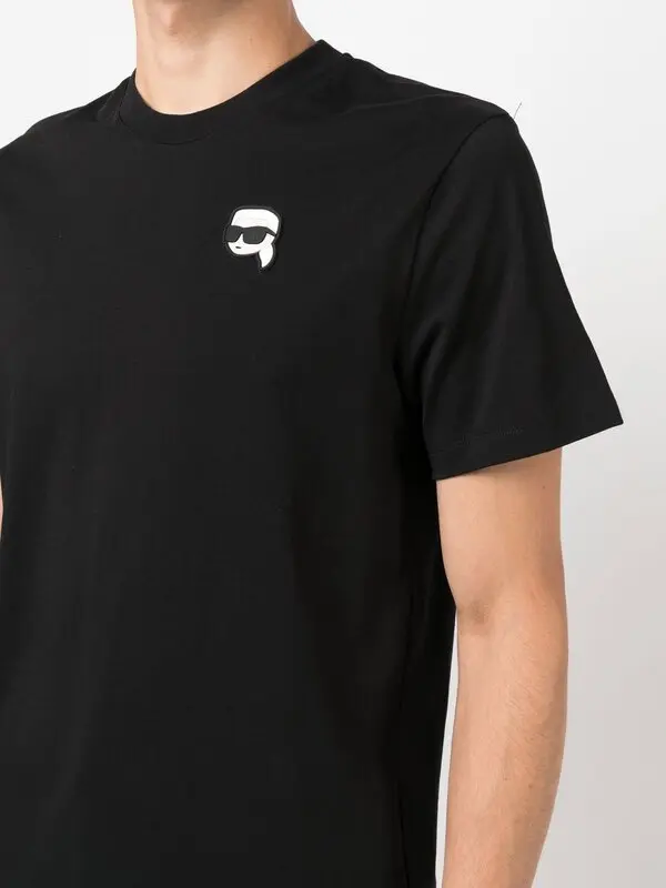 Karl Lagerfeld Ikon Organic-cotton T-shirt - Black