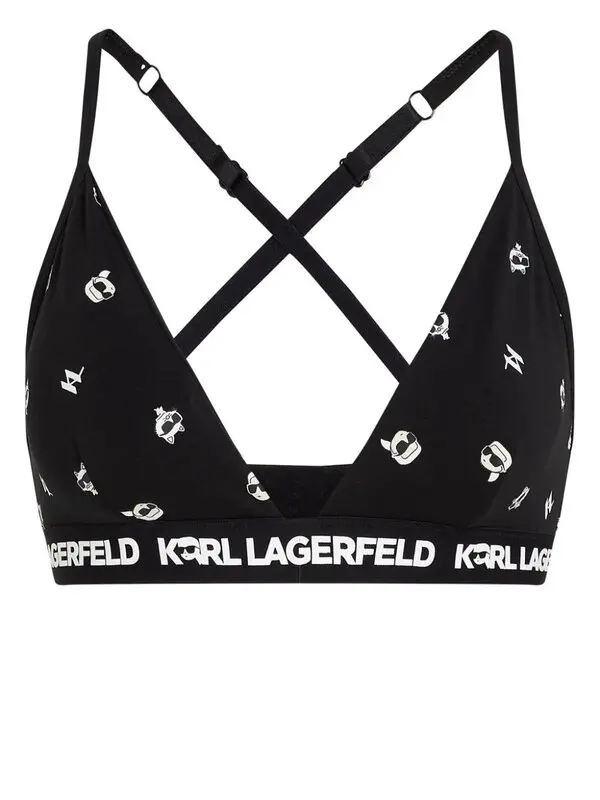Karl Lagerfeld Ikonik 2.0 Padded Bralette - Black