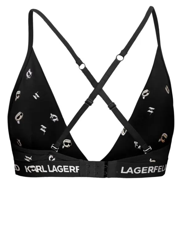 Karl Lagerfeld Ikonik 2.0 Padded Bralette - Black
