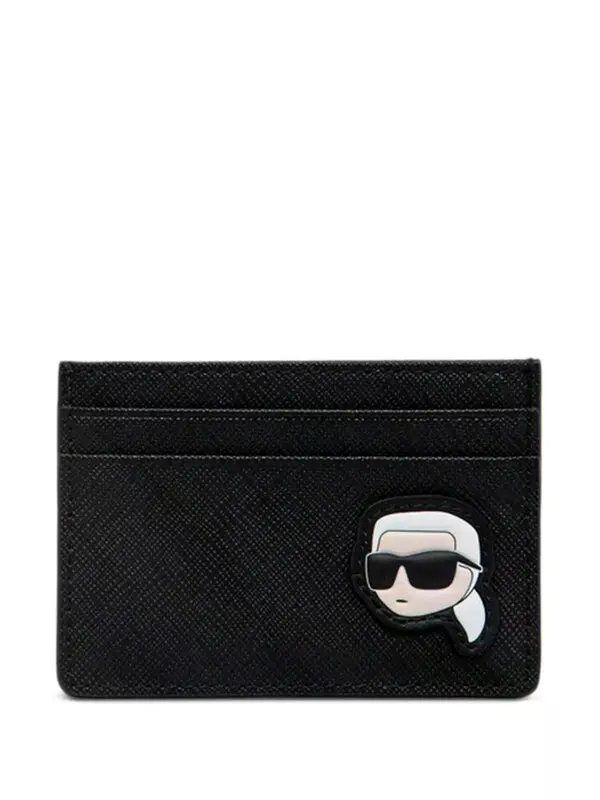 Karl Lagerfeld Ikon Kore Faux-leather Cardholder - Black