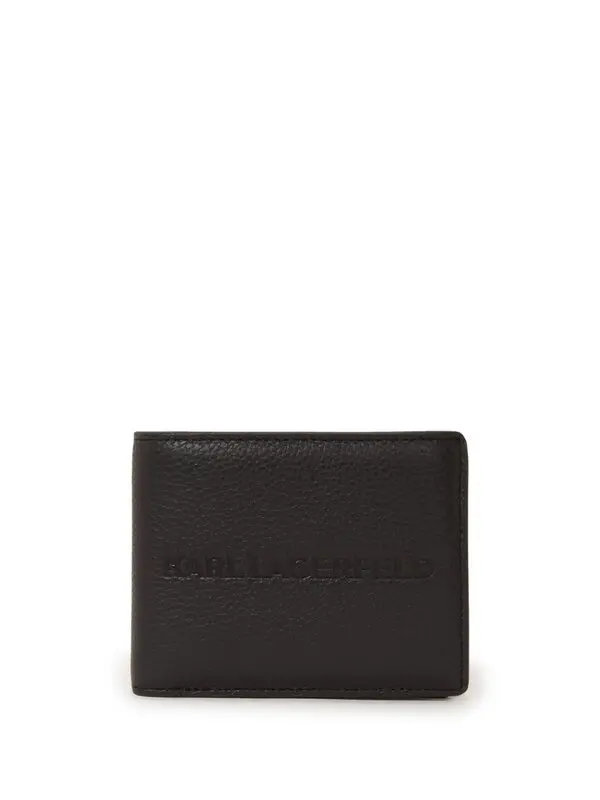 Karl Lagerfeld Essential Leather Bi-fold Wallet - Black