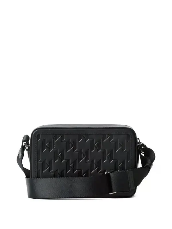 Karl Lagerfeld K/loom Leather Messenger Bag - Black