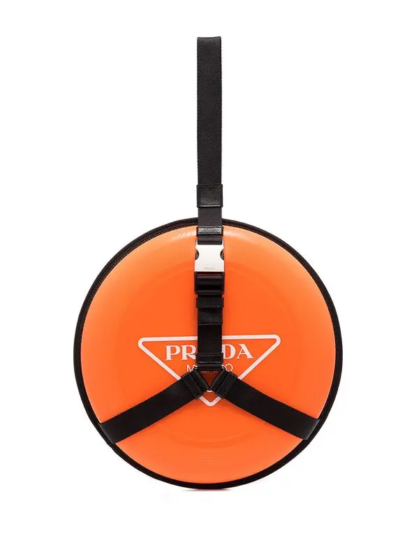 Prada Triangle-logo Frisbee - Orange