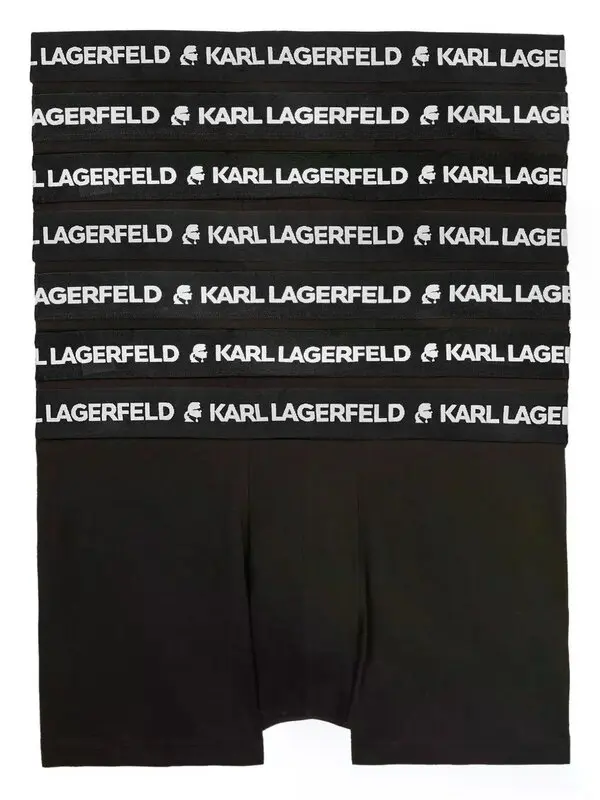 Karl Lagerfeld Logo-waistband Boxers - Black