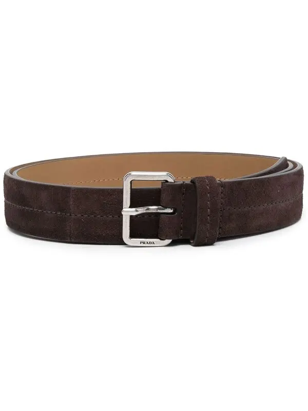 Prada Suede Belt - Brown