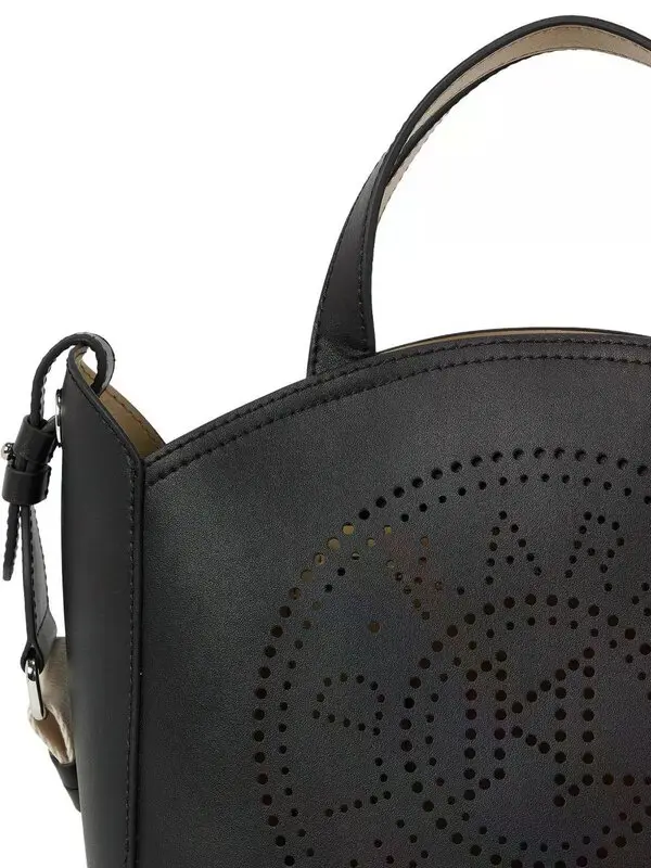 Karl Lagerfeld Perforated-logo Leather Tote Bag