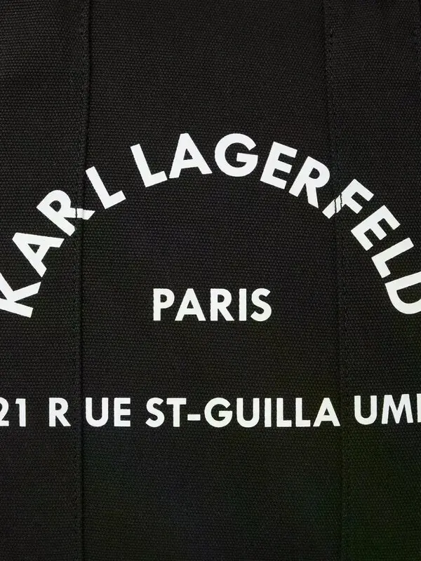 Karl Lagerfeld Medium Rue St-guillaume Square Tote Bag - Black