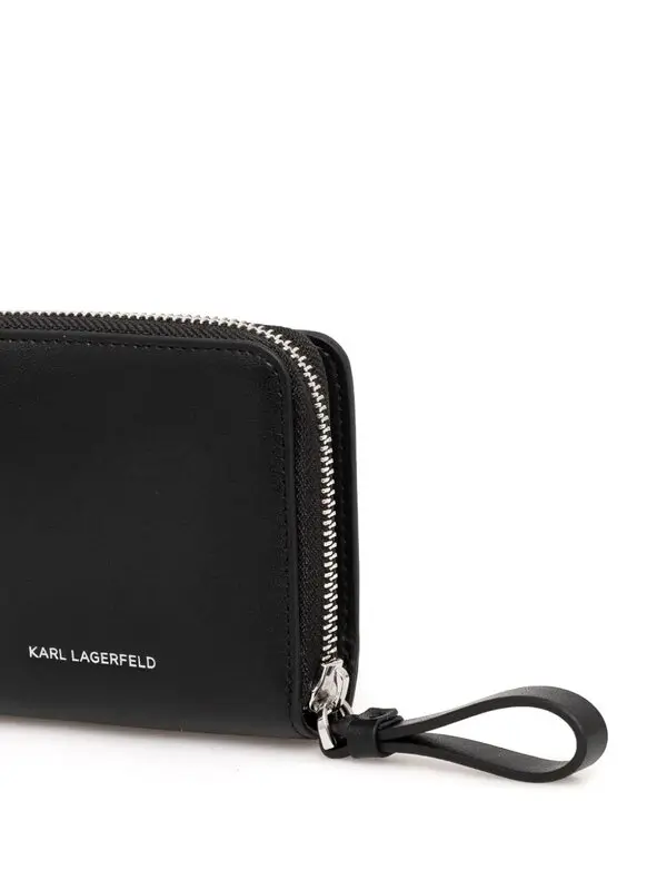 Karl Lagerfeld K/circle Leather Bi-fold Wallet