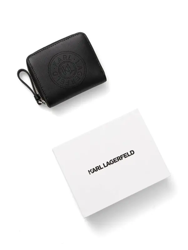 Karl Lagerfeld K/circle Leather Bi-fold Wallet