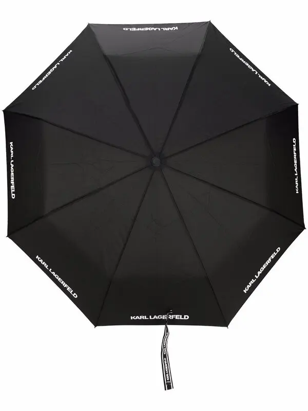 Karl Lagerfeld Logo-print Umbrella - Black