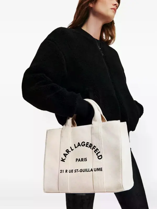 Karl Lagerfeld Rue St-guillaume Square Tote Bag - Neutrals