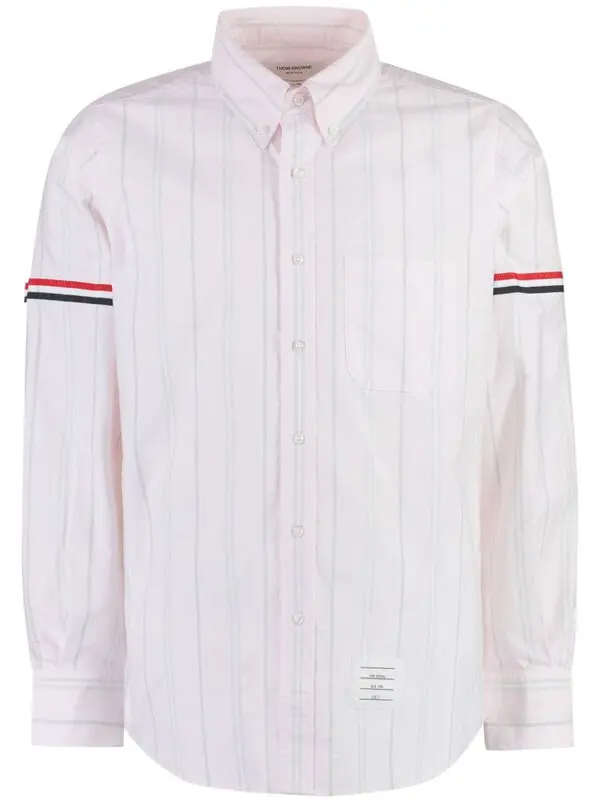 Thom Browne Striped Cotton Shirt - White
