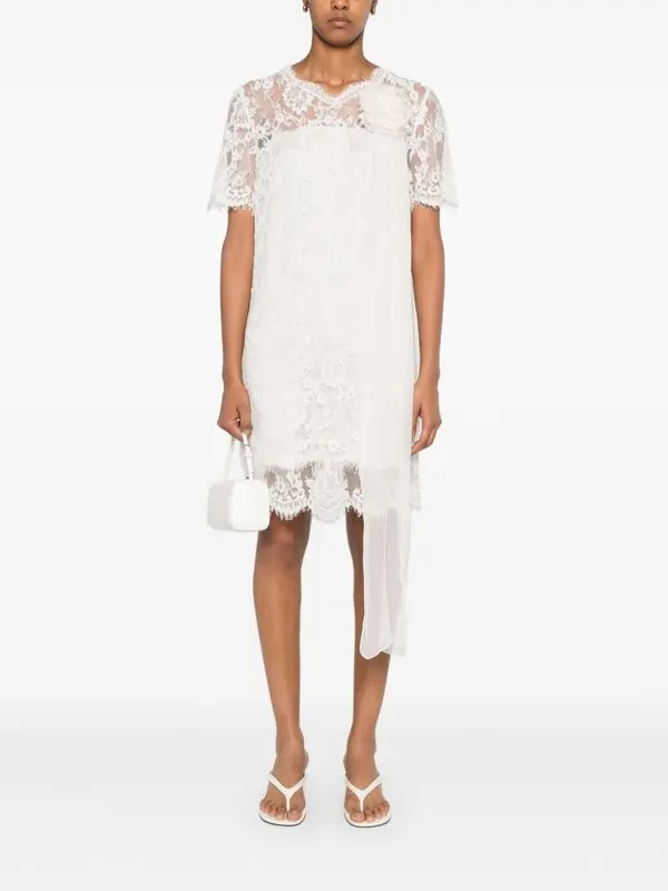 Ermanno Scervino Lace Mini Dress - White