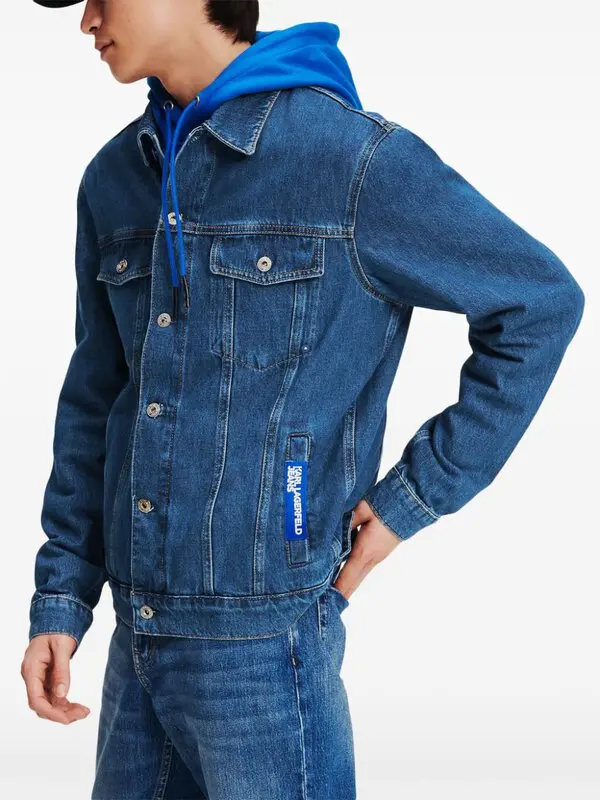 Karl Lagerfeld Logo-patch Denim Jacket - Blue