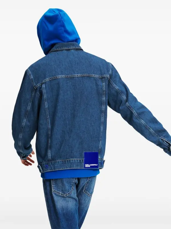 Karl Lagerfeld Logo-patch Denim Jacket - Blue