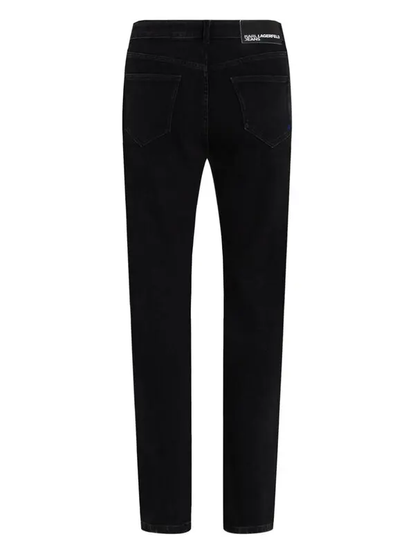 Karl Lagerfeld High-rise Straight-leg Jeans - Black