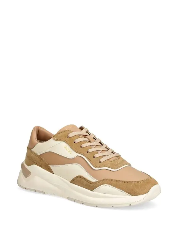 BOSS Panelled-design Trainers - Brown