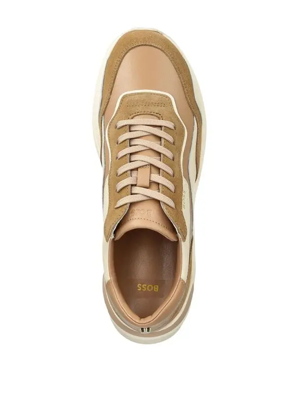 BOSS Panelled-design Trainers - Brown