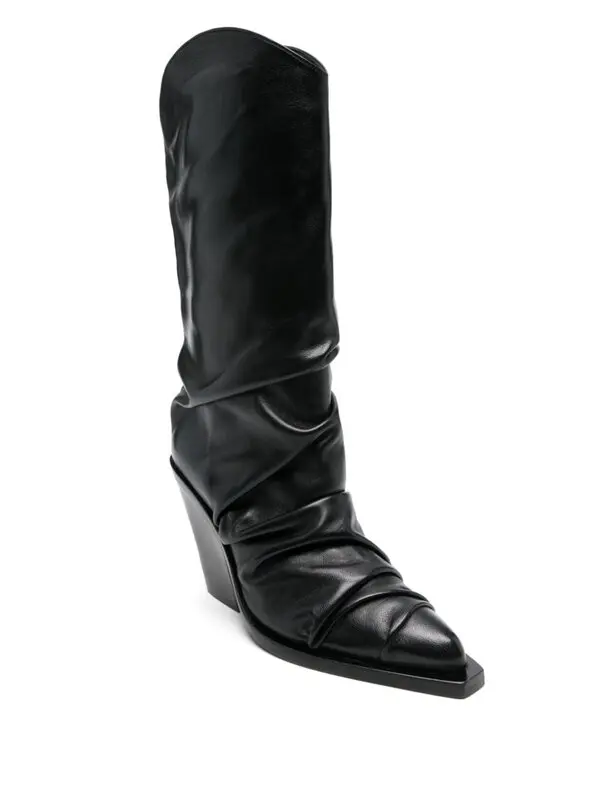LE SILLA 105mm Ruched-detailed Boots