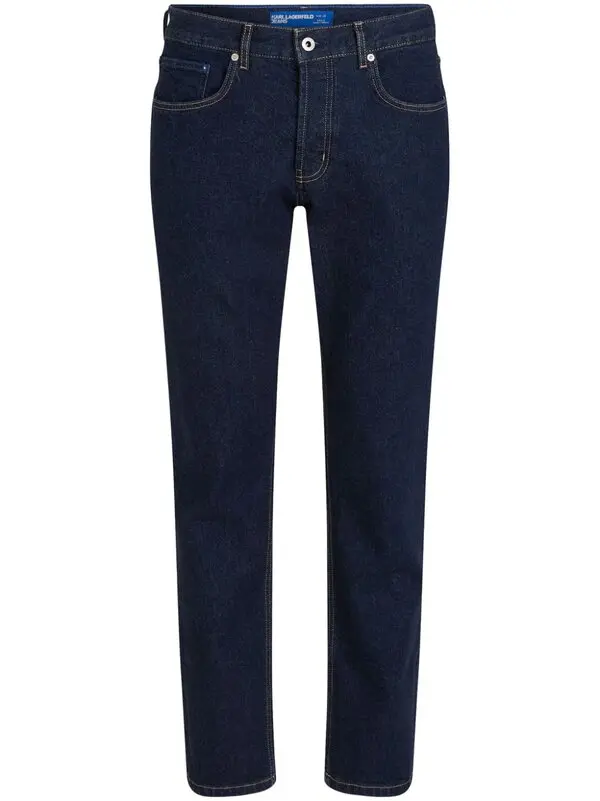 Karl Lagerfeld Mid-rise Tapered-leg Jeans - Blue
