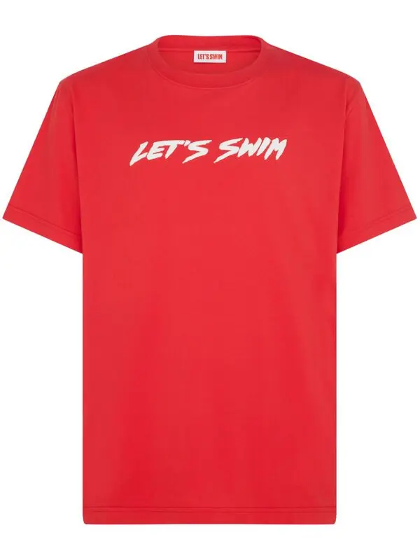 LET'S SWIM Logo-print T-shirt - Red