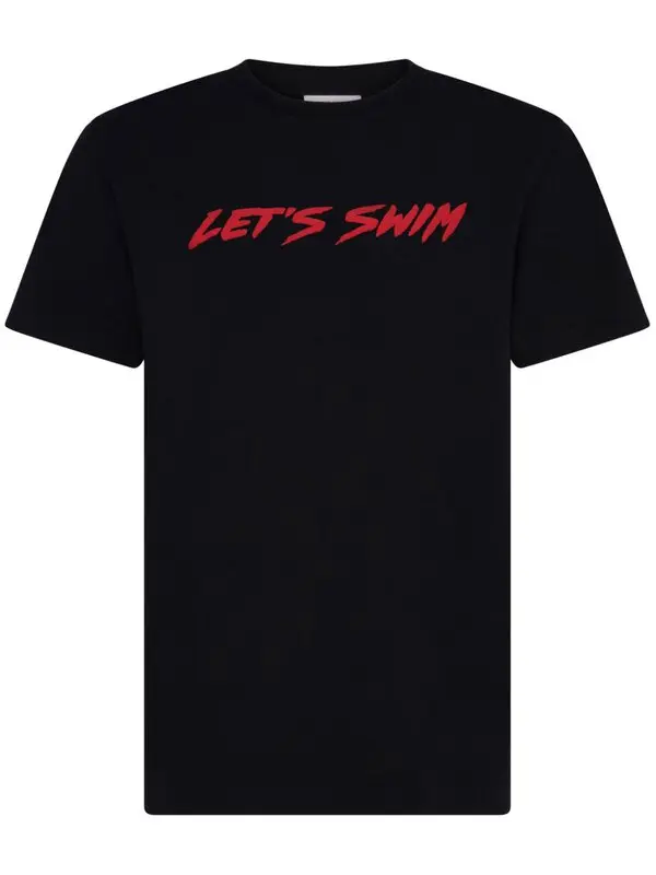 LET'S SWIM Logo-print T-shirt - Black