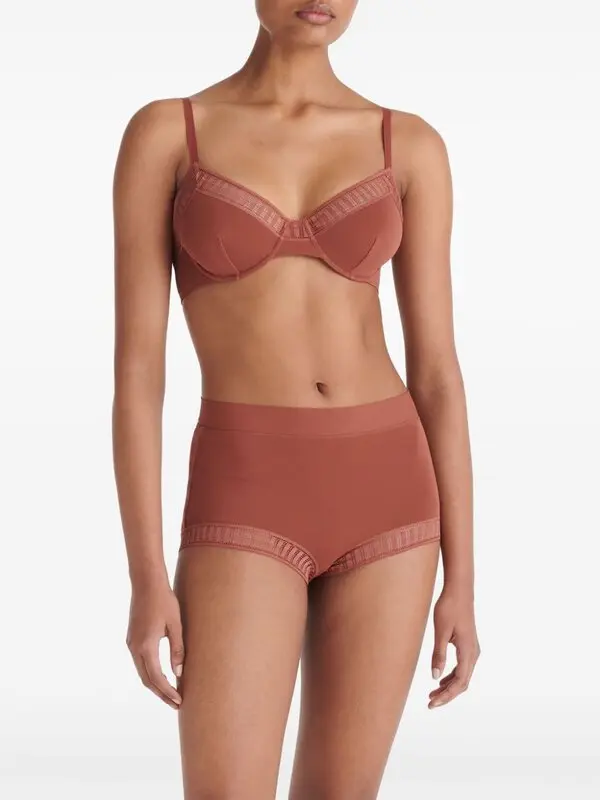 ERES Solange Graphic High-waist Briefs - Brown