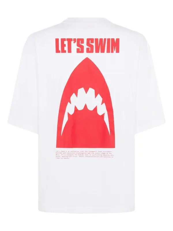 LET'S SWIM Shark-print T-shirt