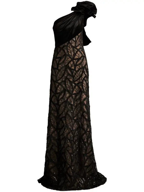 Tadashi Shoji Caraway One-shoulder Gown