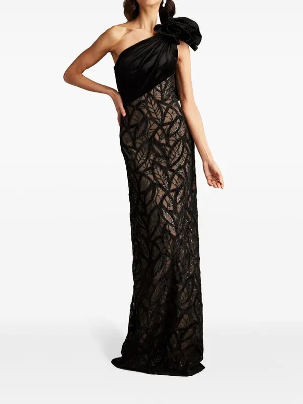 Tadashi Shoji Caraway One-shoulder Gown